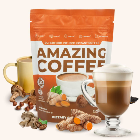 Amazing Coffee - Instant Coffee With Mushrooms & Superfoods ...