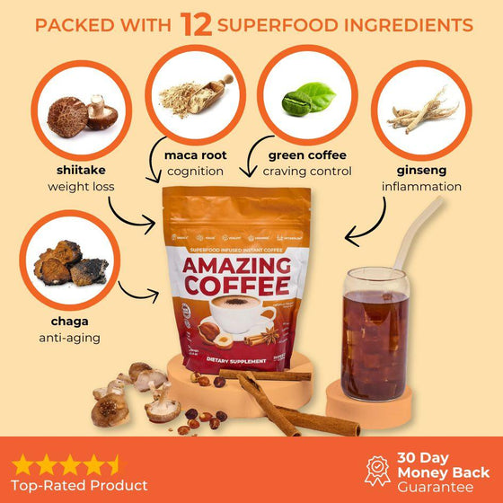Amazing Coffee - Instant Coffee With Mushrooms & Superfoods ...