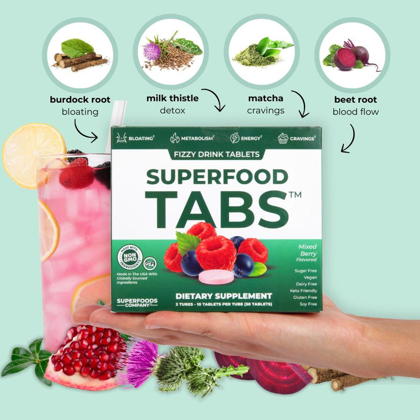 Tasty Superfood Tabs: Fight Bloating, Curb Cravings with 15 Superfoods ...