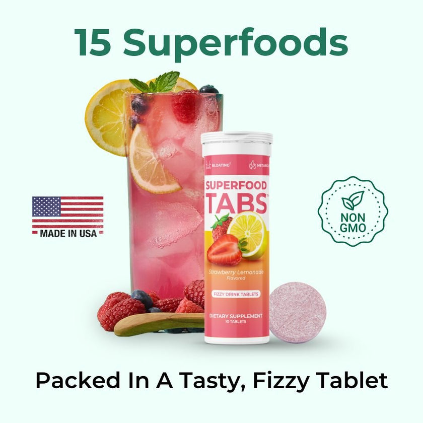 Tasty Fizzy Superfood Tabs - Detox Cleanse With 15 Powerful Superfoods ...