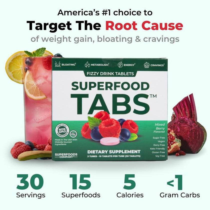 Tasty Fizzy Superfood Tabs - Detox Cleanse With 15 Powerful Superfoods ...